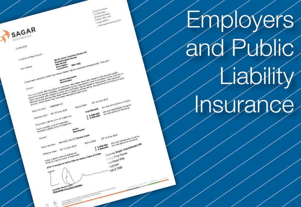 NLTG Employers and Public Liability Insurance Certificate - North Lancs ...